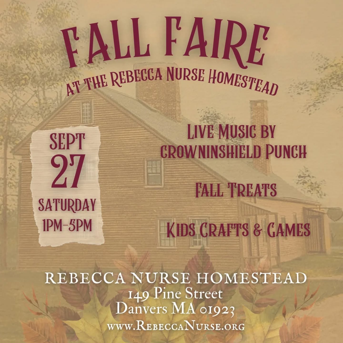 Fall Faire - Rebecca Nurse Homestead